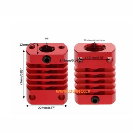 MK10 Heat Sink Block For MK10 Extruder 3D Printer Silver Red Blue E3DV6 ...