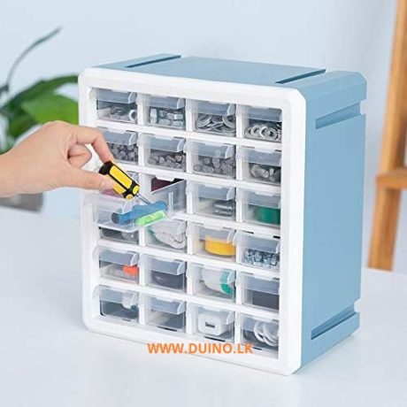 24 Drawers Tool Box Electronic Parts Box 24 Lattice Drawer ...