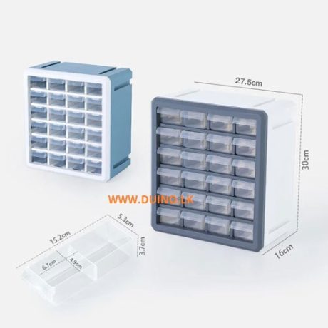 24 Drawers Tool Box Electronic Parts Box 24 Lattice Drawer ...