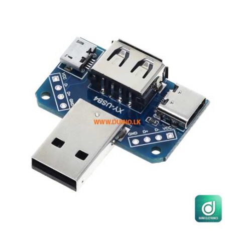 USB Head Switchboard Male USB to Type-c Micro Female USB 2.54-4P board ...
