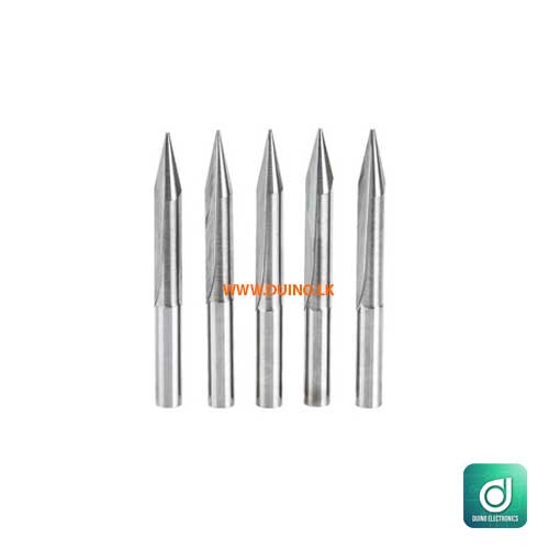 V Shape Engraving Bit Flat Bottom Double Flute V Bit 6×20’x0.4x50x80 ...