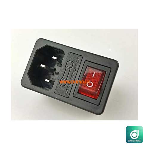 IEC 320 C14 Inlet Power Socket with Rocker Switch Fuse Holder *without ...