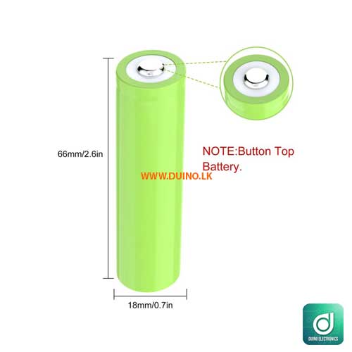 1800mah 3.7V 18650 *Button Top Battery Rechargeable Li-ion *1pcs ...