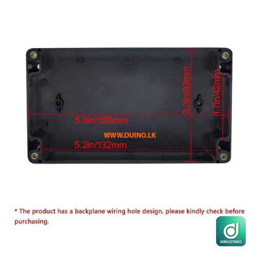 158x90x60mm Waterproof Plastic ABS Project Box *Black Enclosure ...