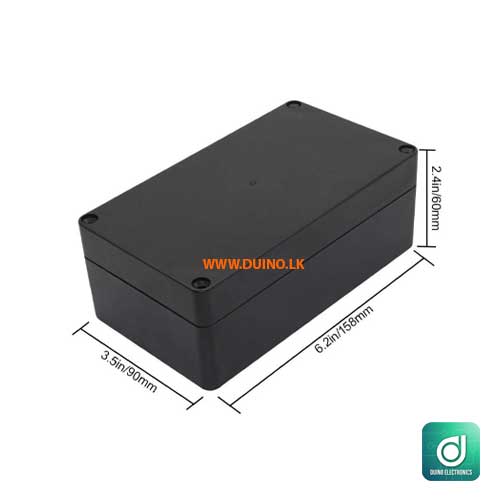 158x90x60mm Waterproof Plastic ABS Project Box *Black Enclosure ...
