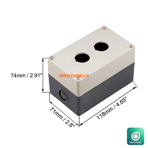 Control Station Box 22mm 2 Push Button Hole Waterproof Enclosure ...