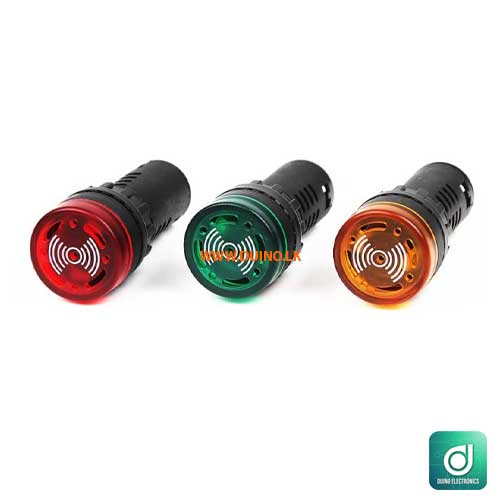 AD16-22SM 22MM 220V Intermittent Sound Buzzer Alarm red Green Yellow ...