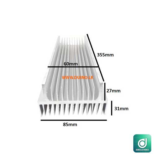 355x85x60mm Aluminium Heat Sink Radiator Cooler - Duinolk | The Biggest ...
