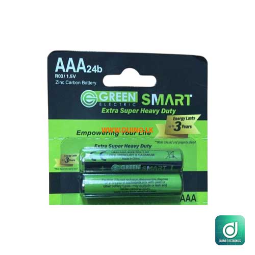 R6 1.5V AAA 24b Green Smart Extra Super Heavy Duty Battery Zinc Carbon ...
