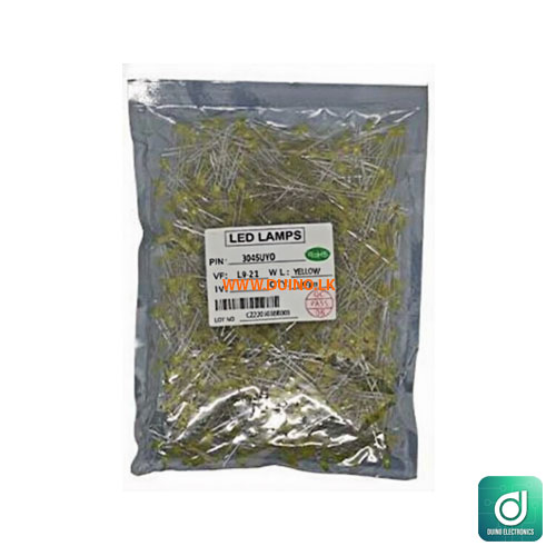 1000Pcs 3mm YELLOW Defused LED 1.9-2.1VDC 590-592nm - Duinolk | The ...