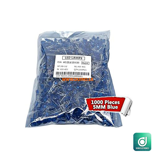 1000Pcs 3mm BLUE Defused LED 3-3.2VDC 460-465nm - Duinolk | The Biggest ...